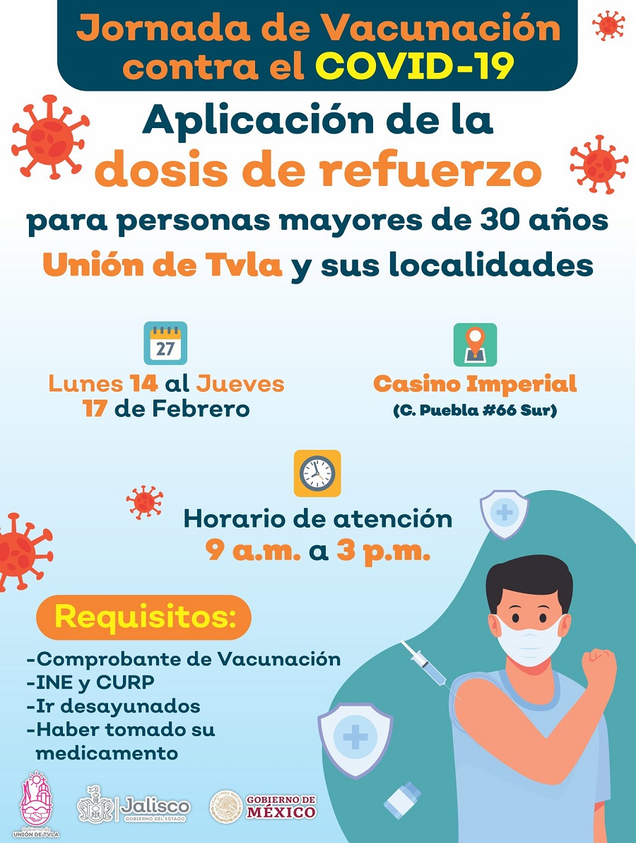 Unión de Tvla aplicará dosis de refuerzo a mayores de 30 años – Letra Fría